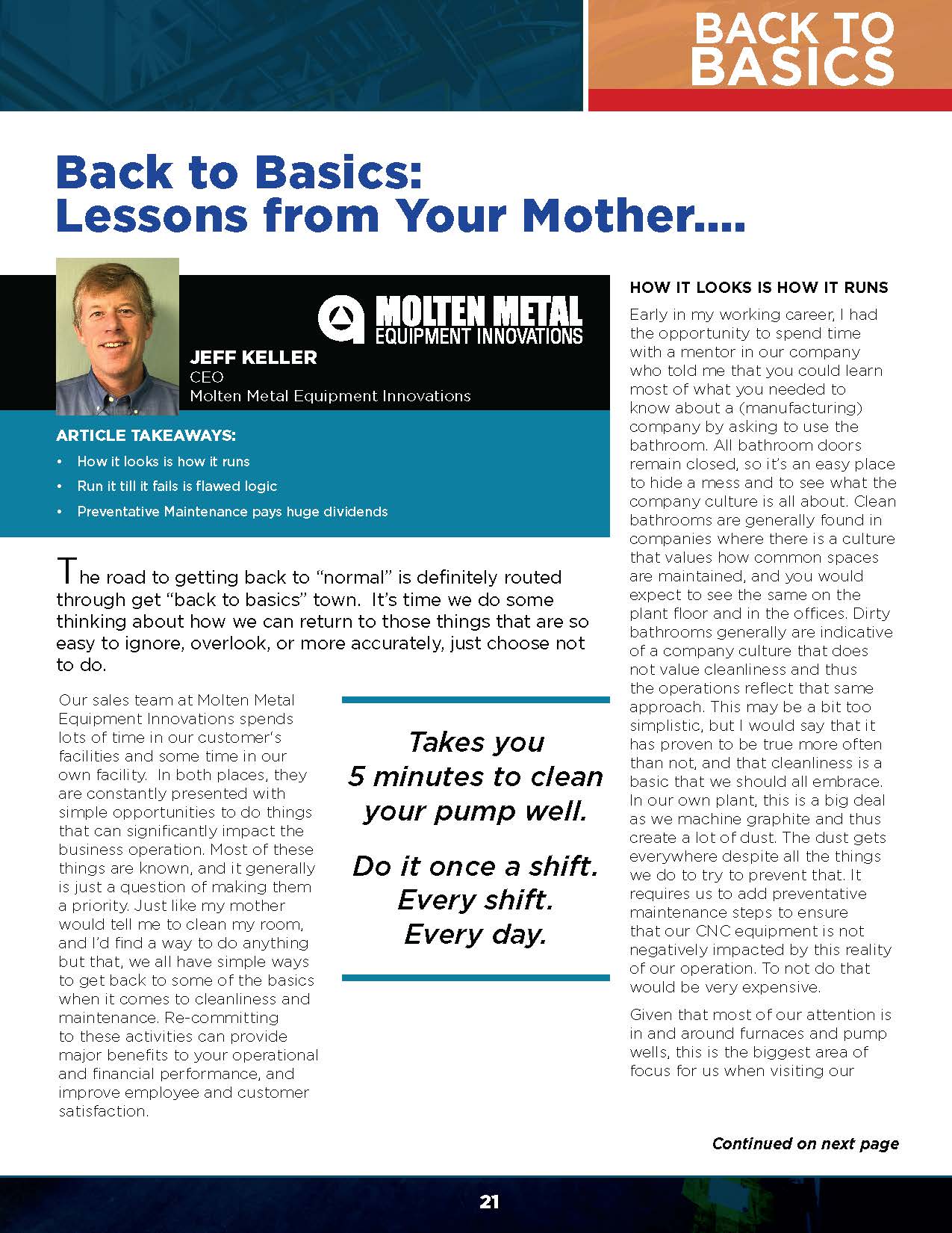 Back to Basics: Lessons From Your Mother